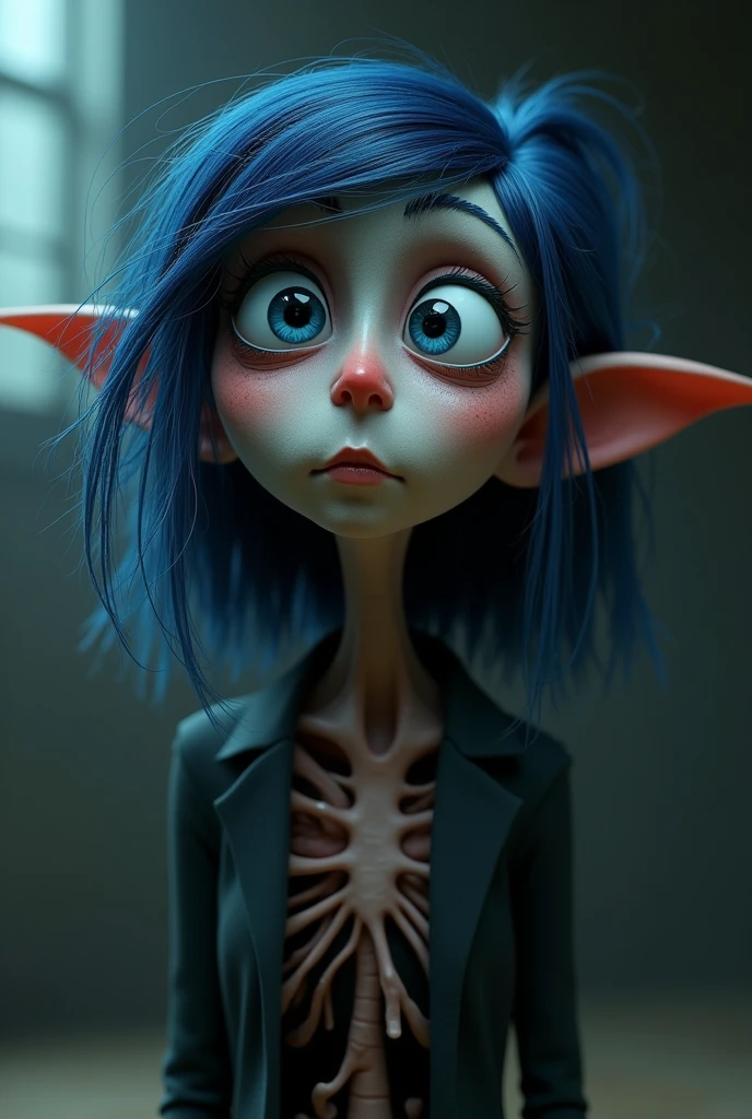 A stylized 3D character of (Anxiety) from Inside Out, a Disney Pixar ...