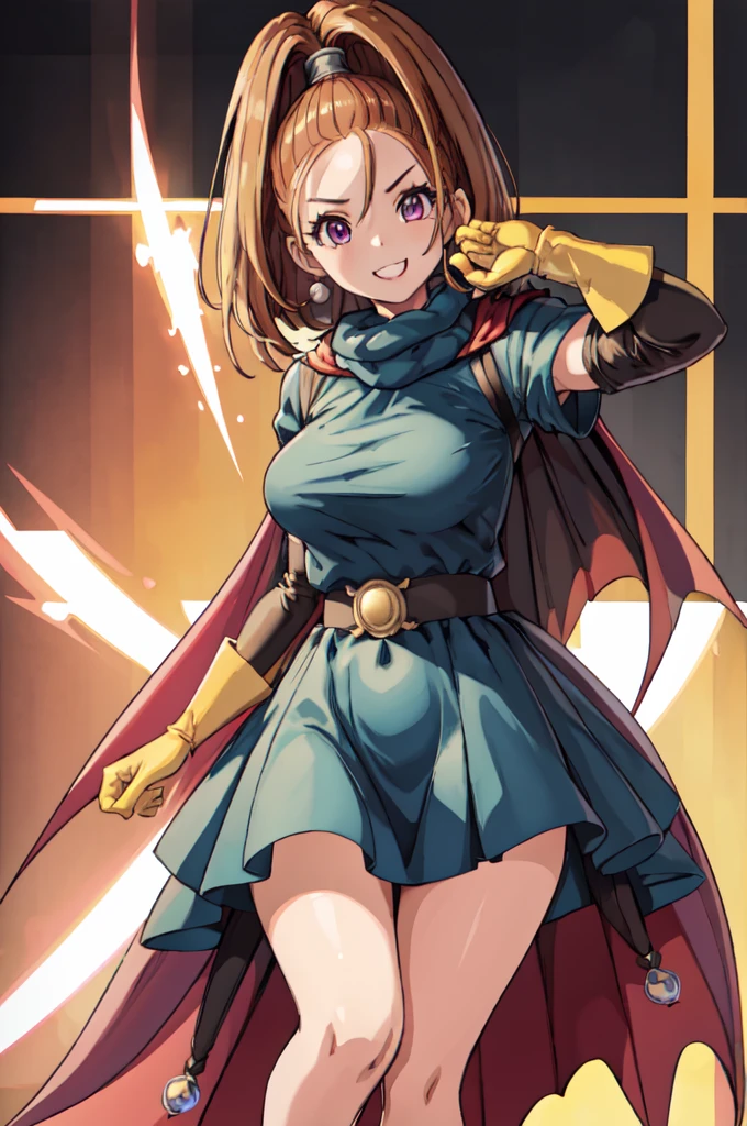 ,High Ponytail,dress,Large Breasts,Cape, (Best Quality, MasterpieceRAW photos - SeaArt AI