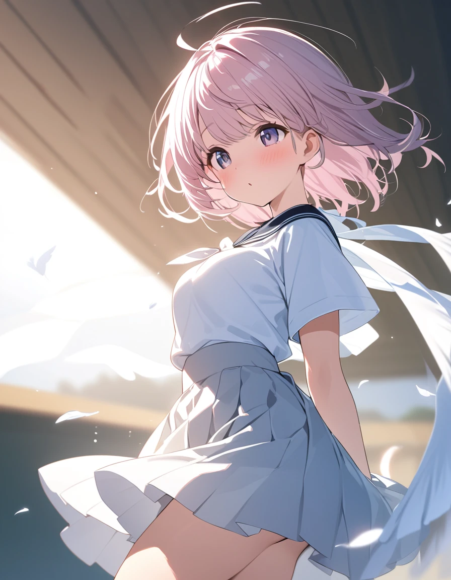 Shiina Mahiru、Skirt fluttering in the wind,One beautiful girl - SeaArt AI