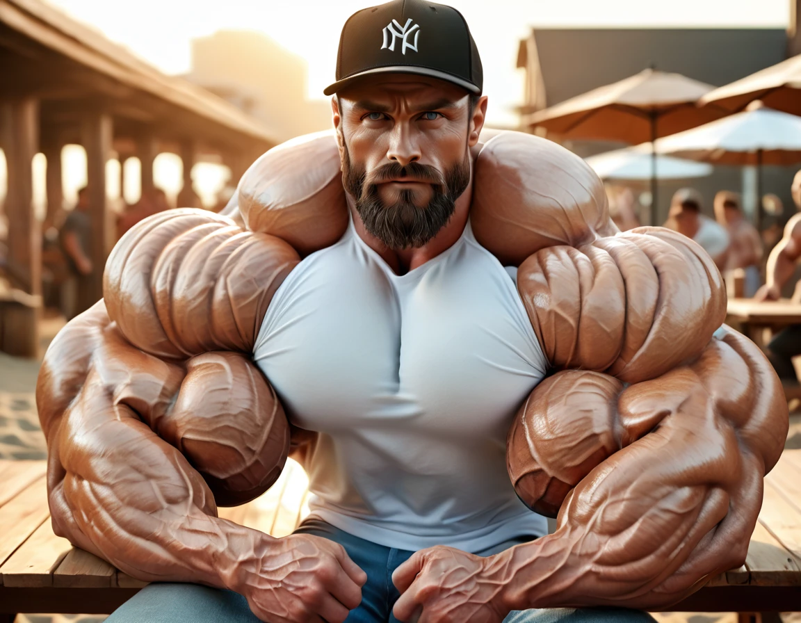 1men, A hyper-realistic, ultra-masculine bodybuilder with exaggerated ...