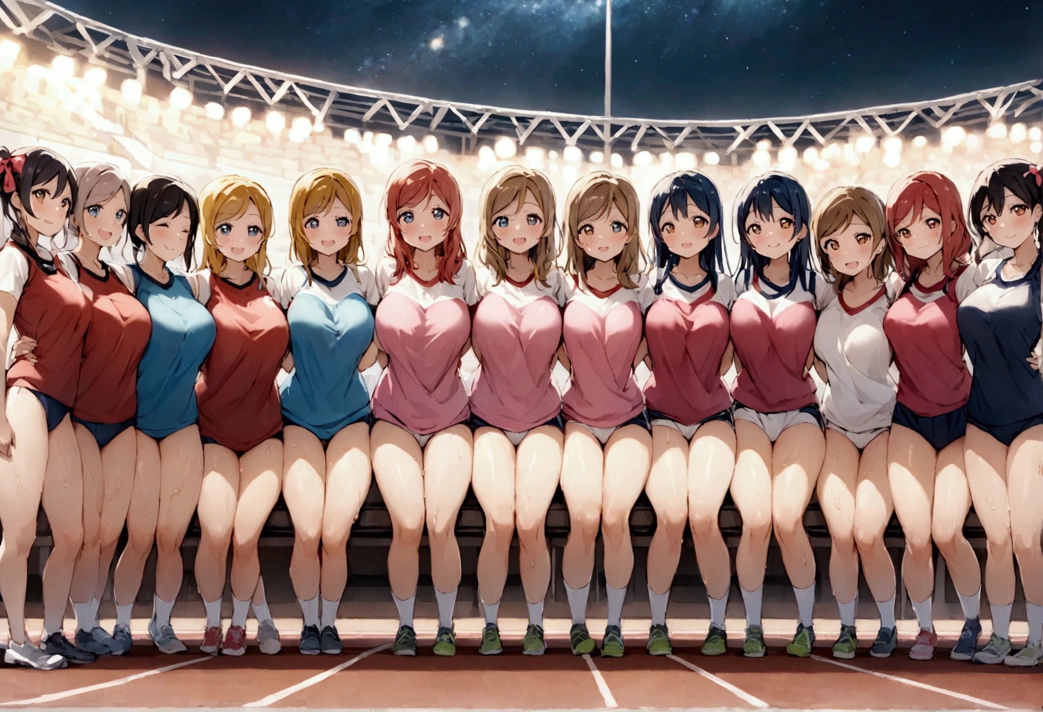 Minami Kotori、Maki Nishikino、Eli Ayase、Honoka Kosaka、Umi Sonoda - SeaArt AI