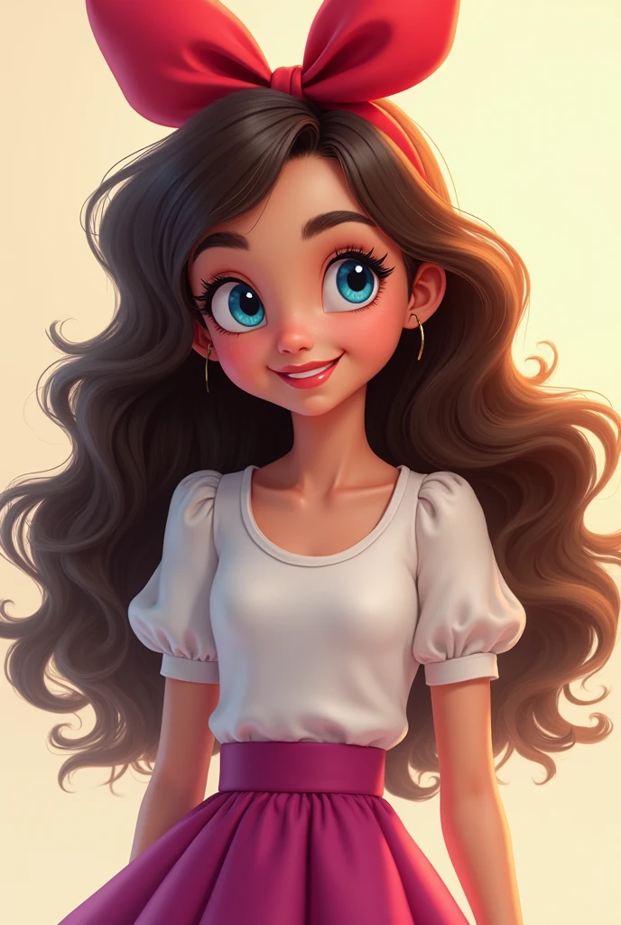 Create Disney Digital Image, of a teenager, with a beautiful smile ...