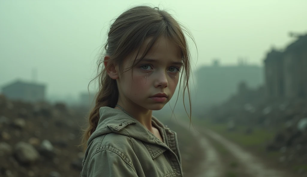 Highest quality, lost in a lost post apocalyptic world, full body view ...