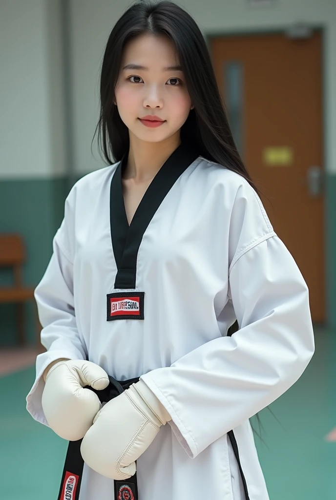 Masterpiece, ultra details, best quality, 1 sexy korean tall taekwondo ...