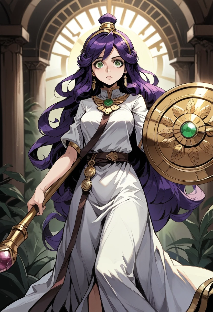 Greek Goddess Athena,Extremely beautiful young woman with long violet ...