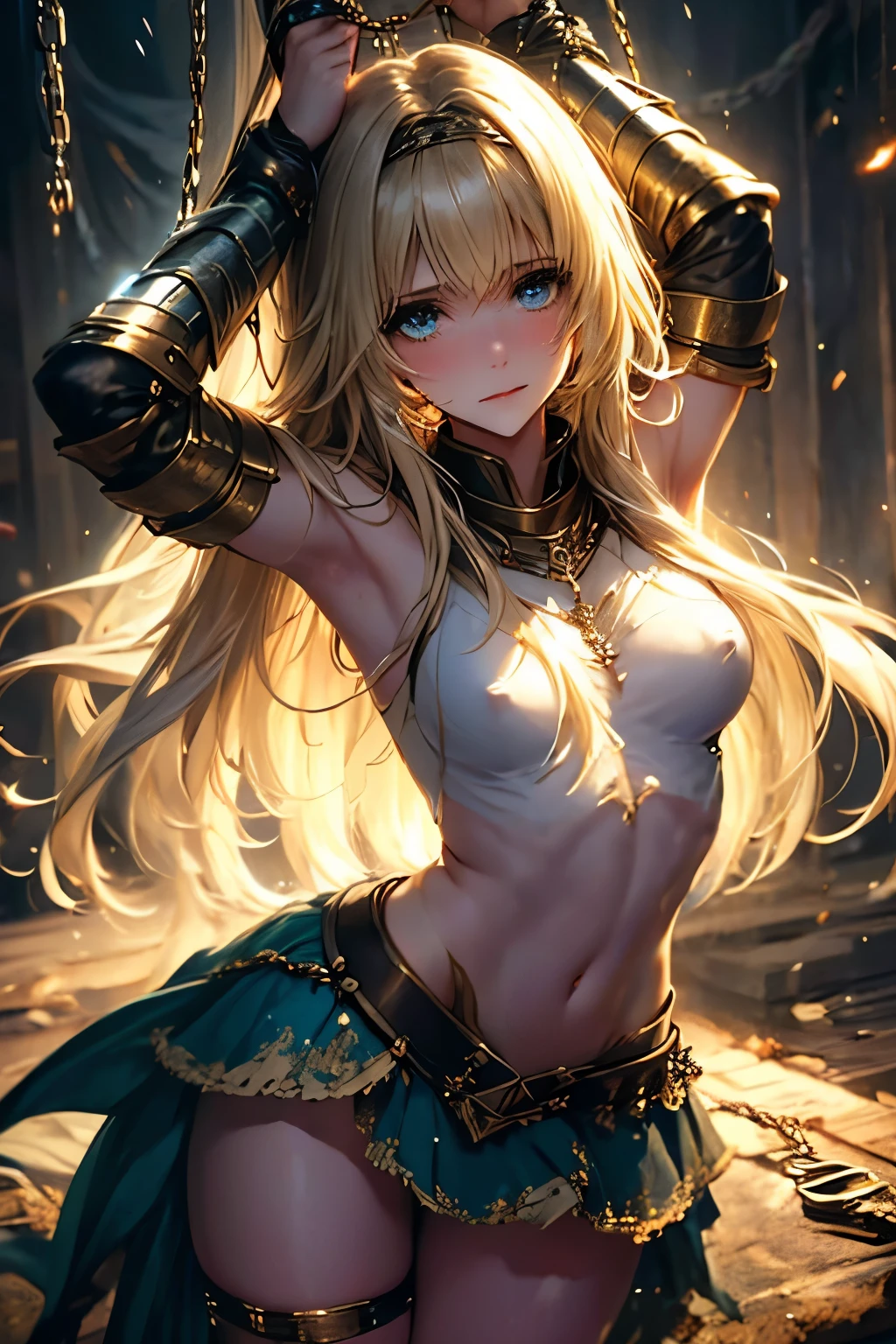 A woman in a sexy outfit holding a sword in her hand - SeaArt AI