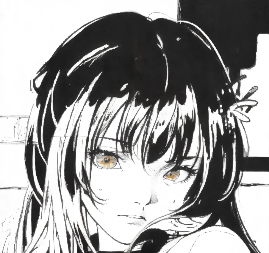 Anime girl with short hair and bow tie looking at camera, Beautiful ...