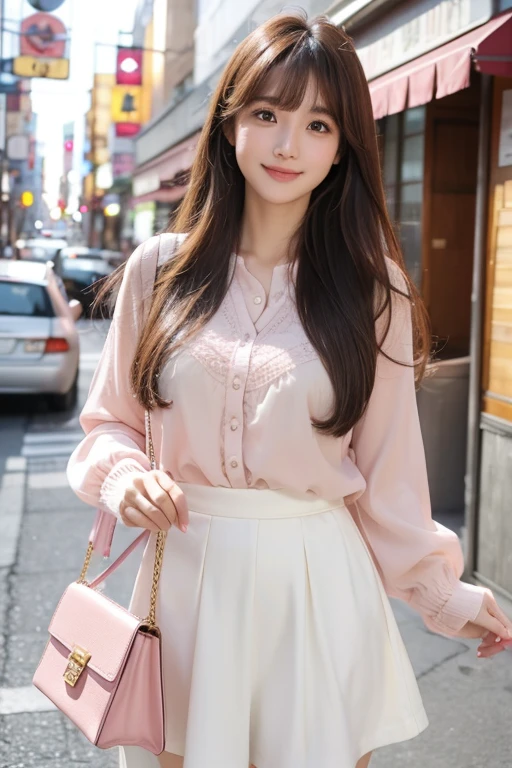 High resolution, Long Hair, chest, bangs, Brown Hair, Beautiful Face ...