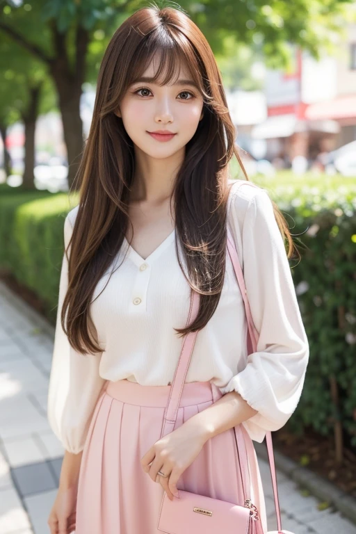 High resolution, Long Hair, chest, bangs, Brown Hair, Beautiful Face ...