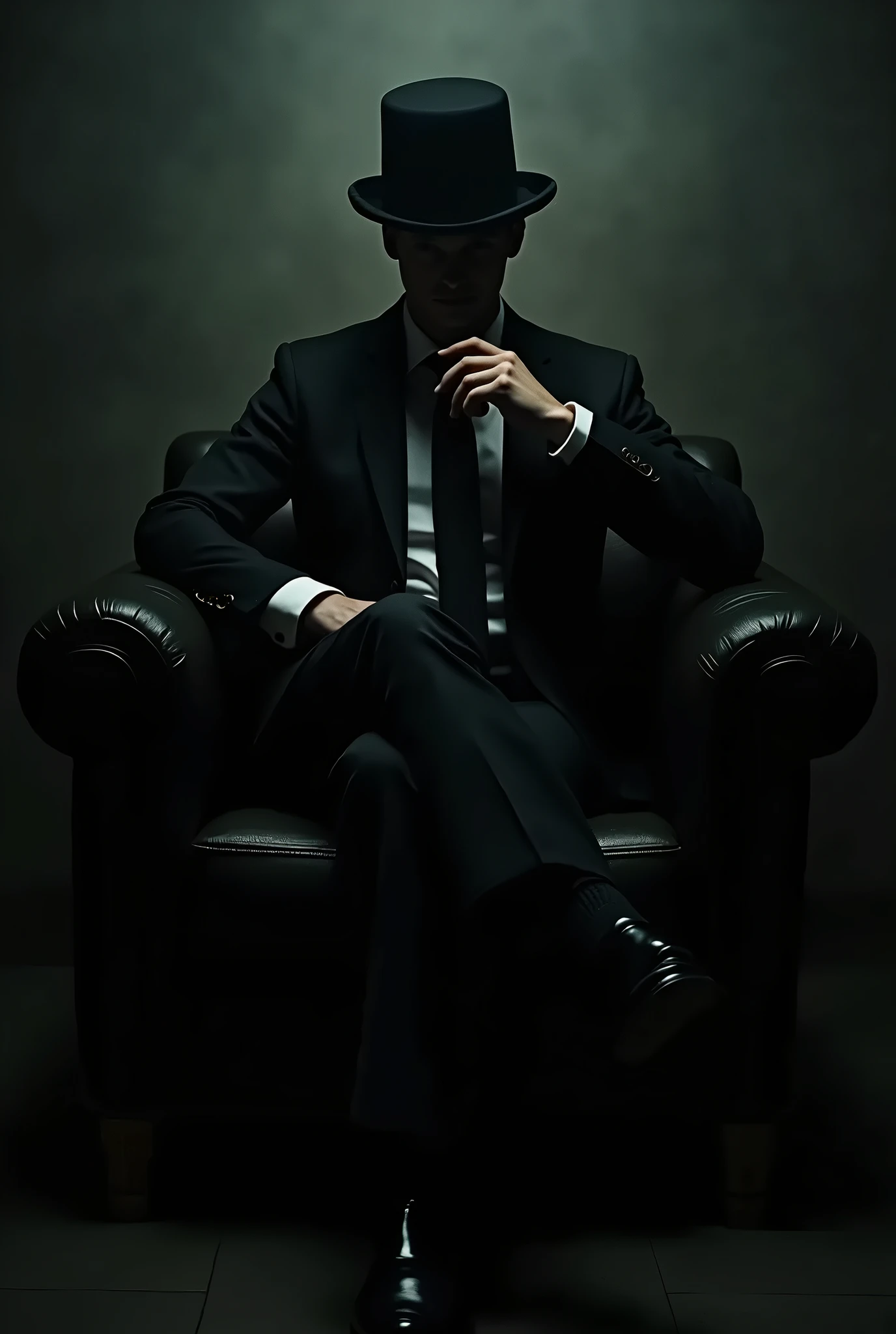 Arafed man in a suit and tie sitting in a chair - SeaArt AI