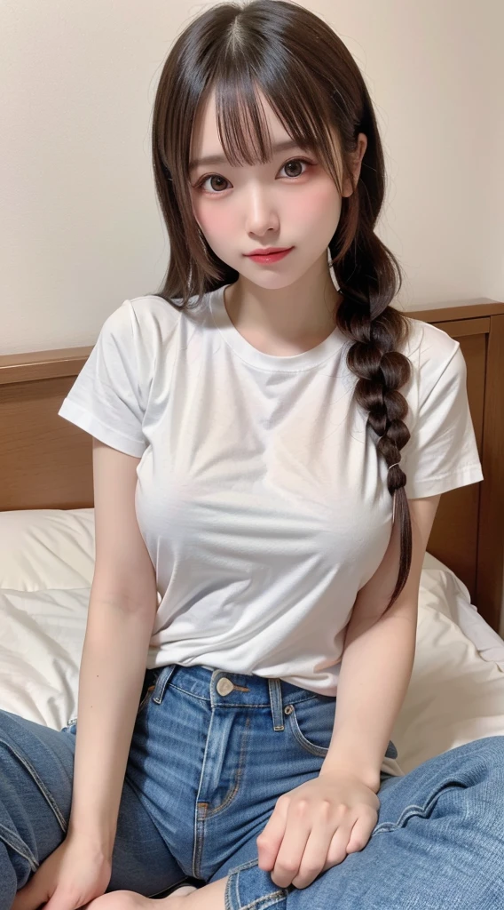 Beautiful girls, Very beautiful detailed face, Laugh shyly, Deep Valley ...