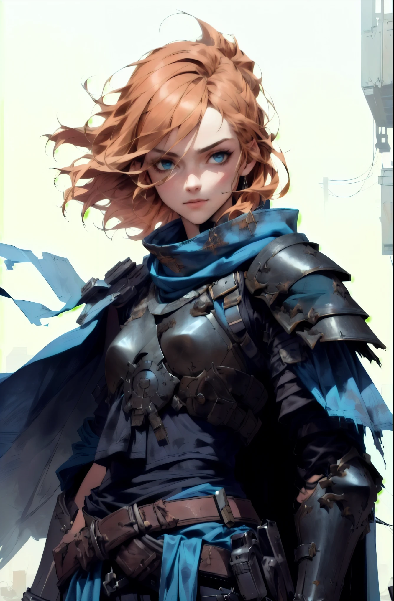 A close up of a woman in armor with a sword - SeaArt AI