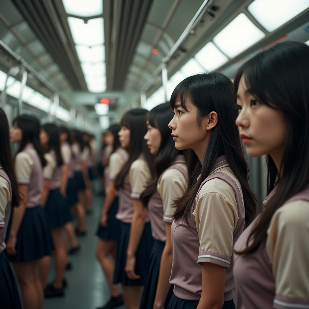 (Exposed:0.44), A Jam-packed women-only train on the Yamanote Line ...