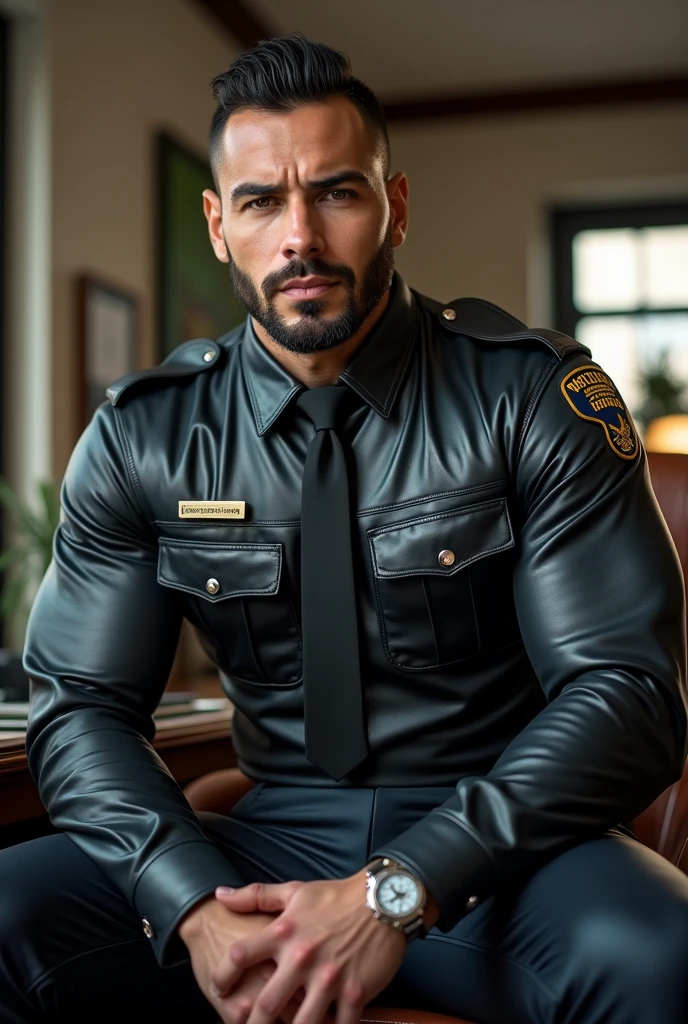 Handsome muscular policeman strong muscular legs big bulge, in handsome ...