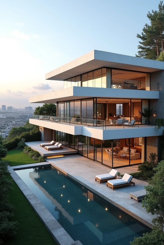 Create a modern mansion - SeaArt AI