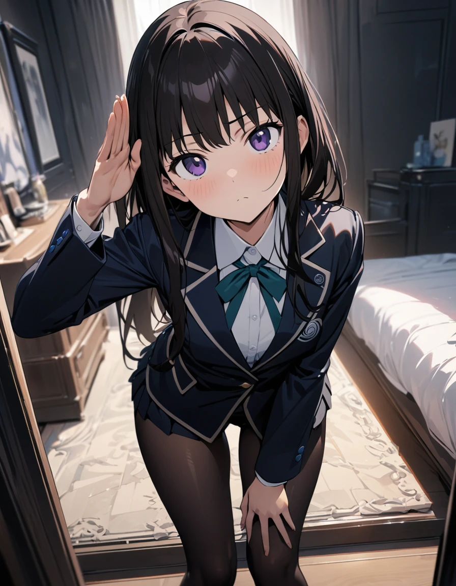 ( inoue takina, ), blazer, arched, proud, salute, (expressionless face ...