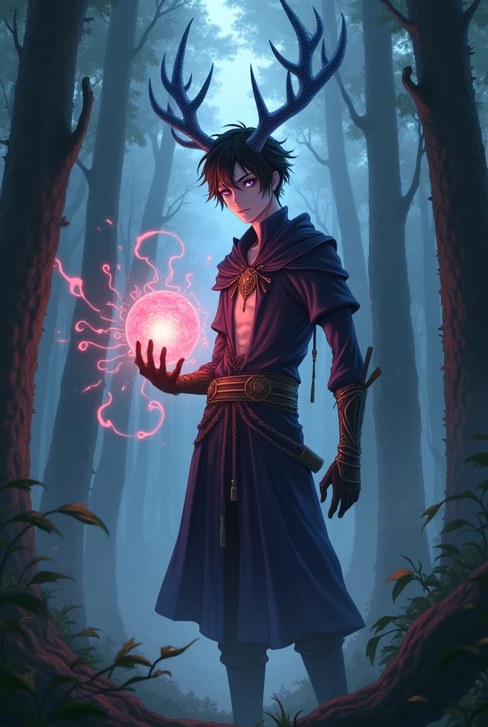 An 1 man, is 1'97 tall, with 2 magic horns, that are not physically ...