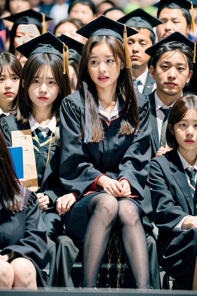 Female teacher pees、Female teacher urinates during graduation ceremony ...