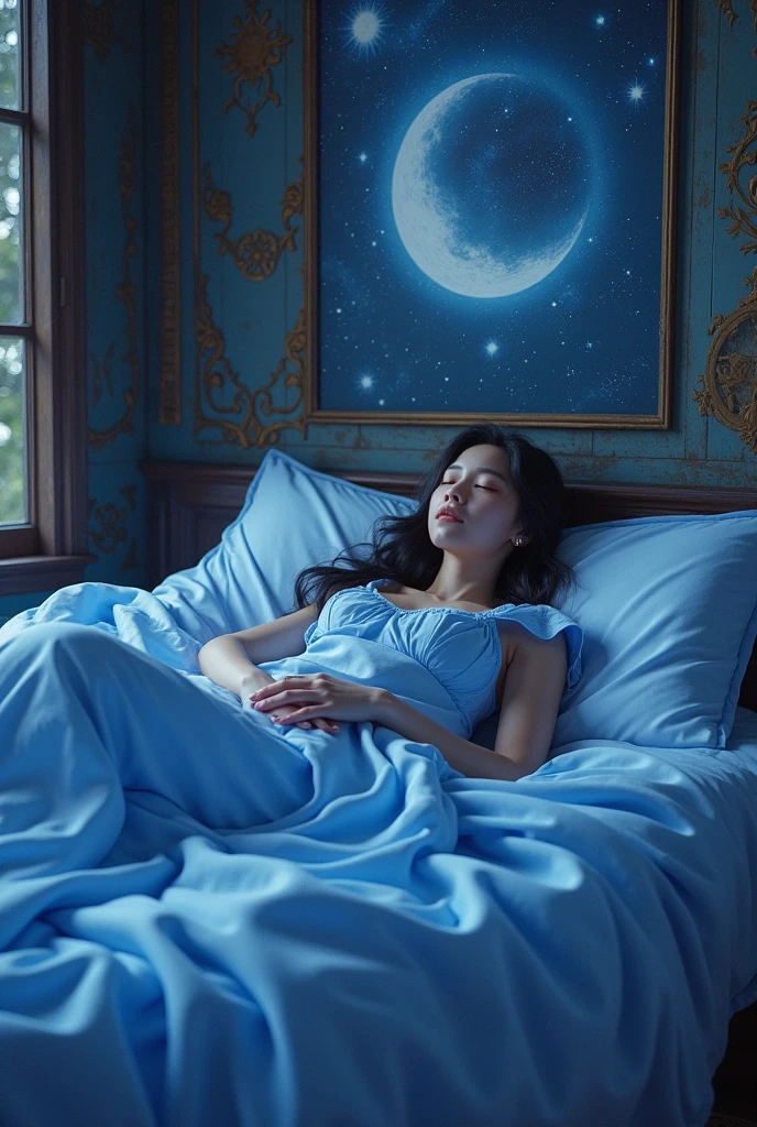 Jennie from blackpink lying on a bed with her eyes closed, a ceren ...