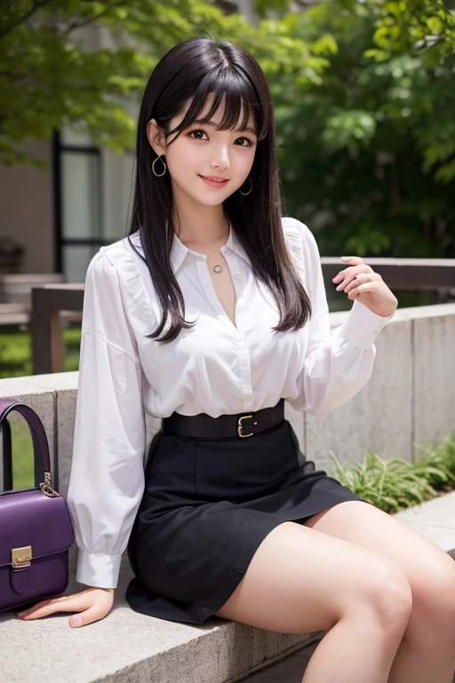 High resolution,bangs,Black Hair, Brown eyes、chest、Shortcuts - SeaArt AI