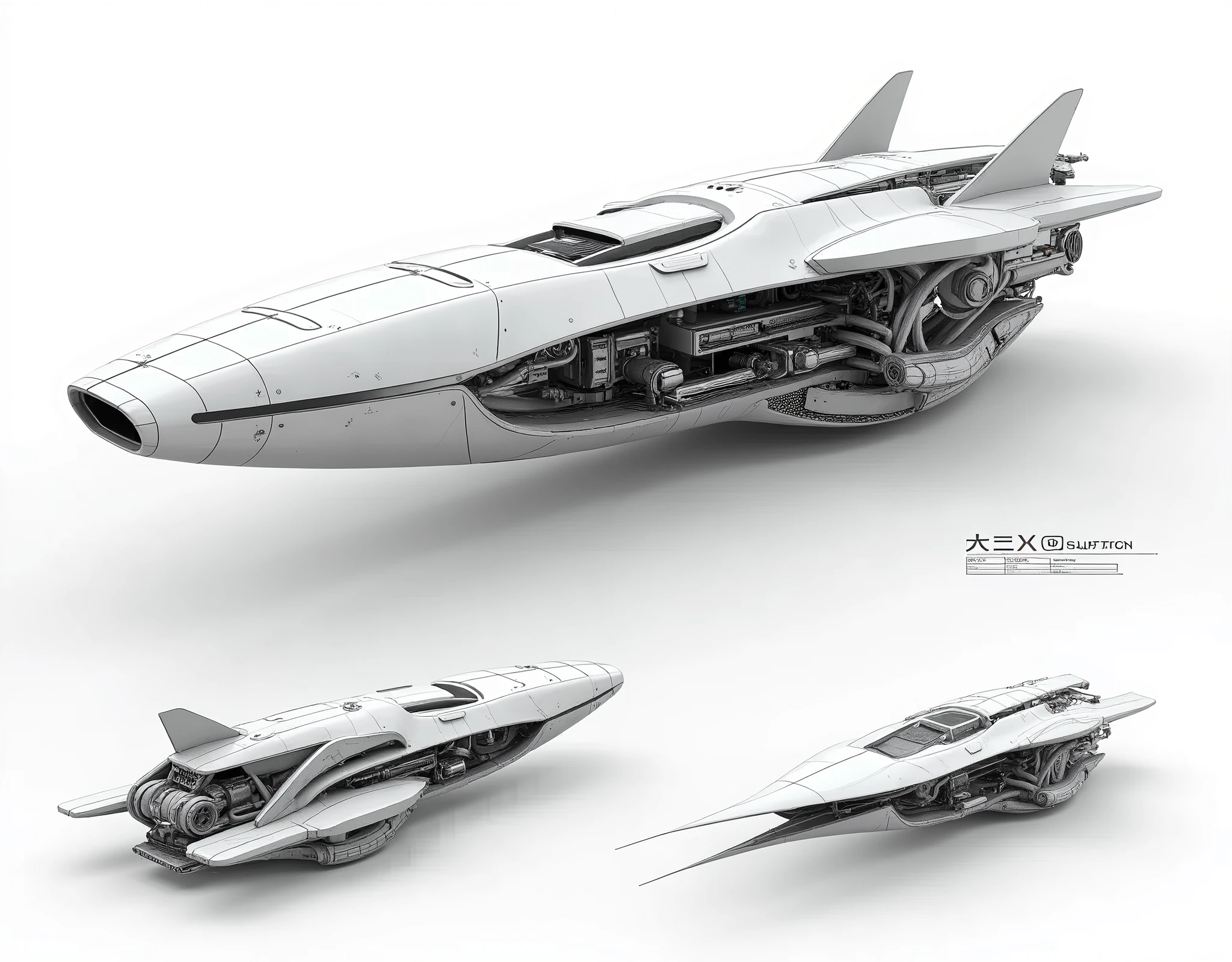 A close up of a futuristic spaceship with a jet engine - SeaArt AI