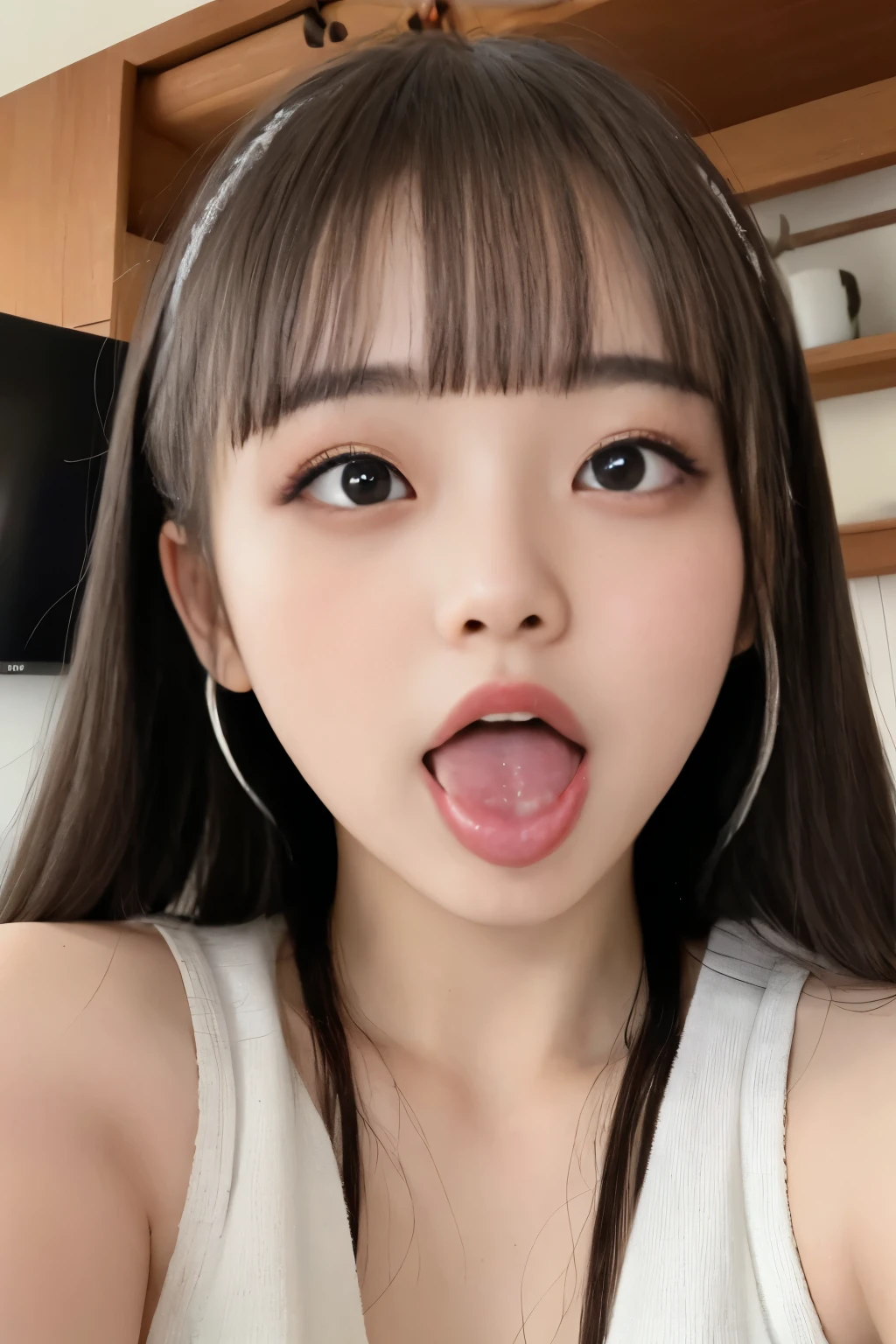 A close up of a woman with a surprised look on her face - SeaArt AI