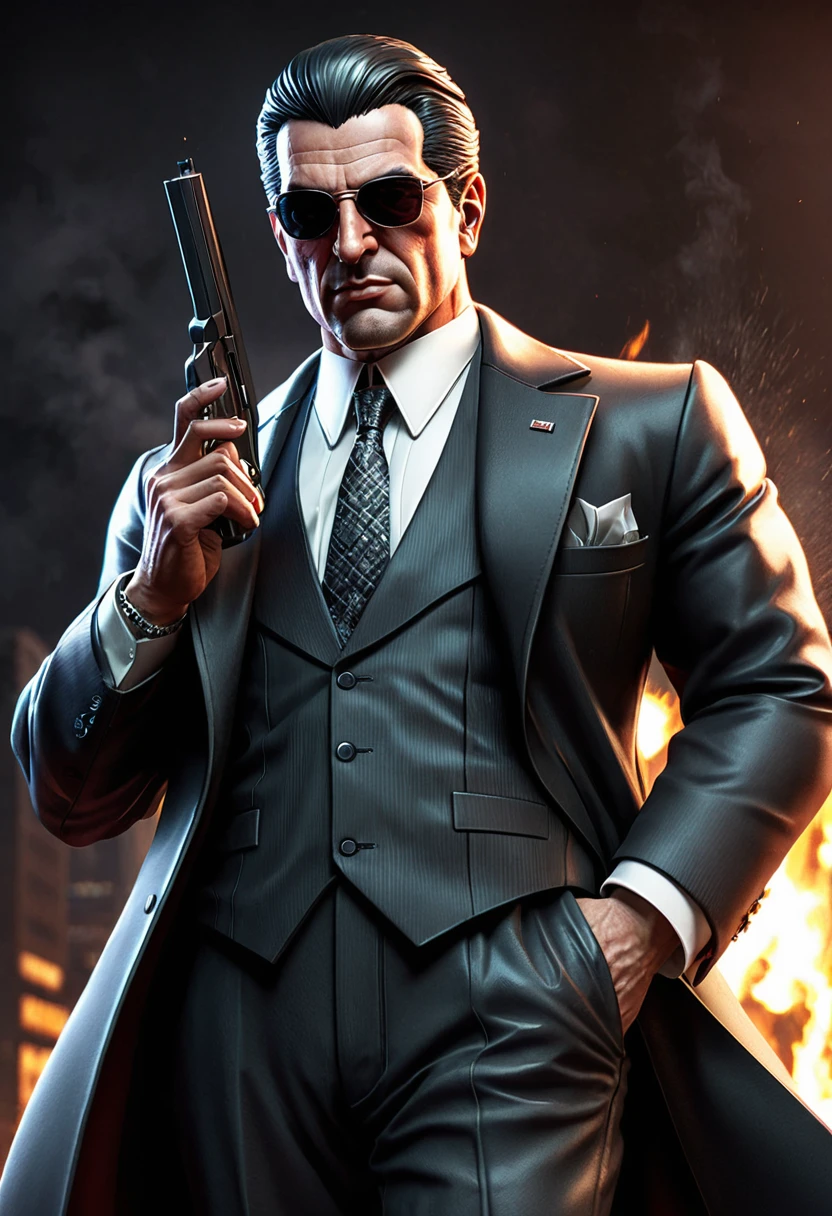 Mafia Boss, by Artgerm. full body, best quality, masterpiece - SeaArt AI