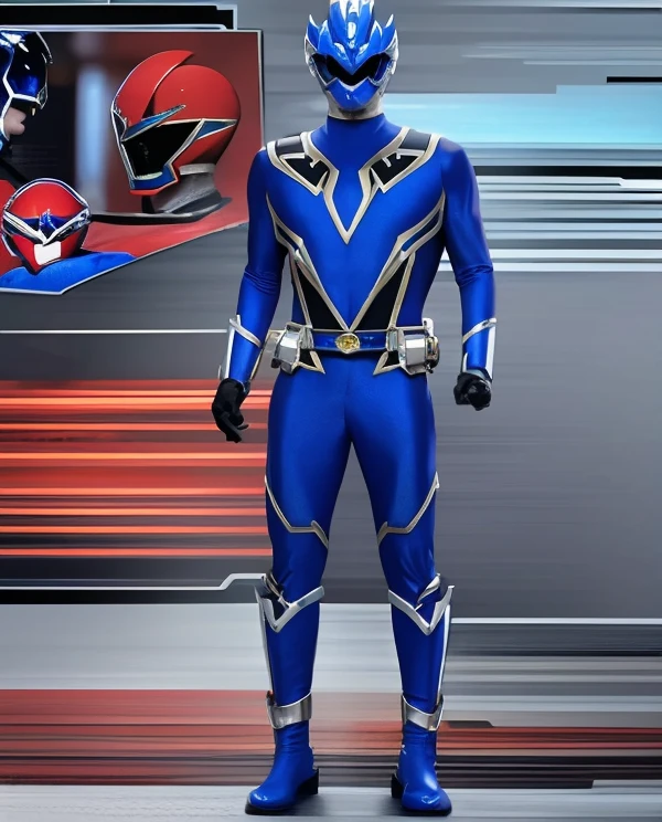 A woman evil blue rangers, villain blue ranger suit, as she power ...