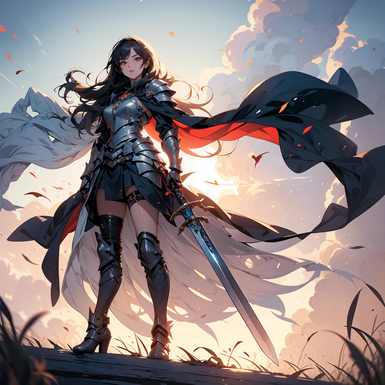 (((masterpiece, best quality, high detailed, 16k))) (1girl) A powerful ...