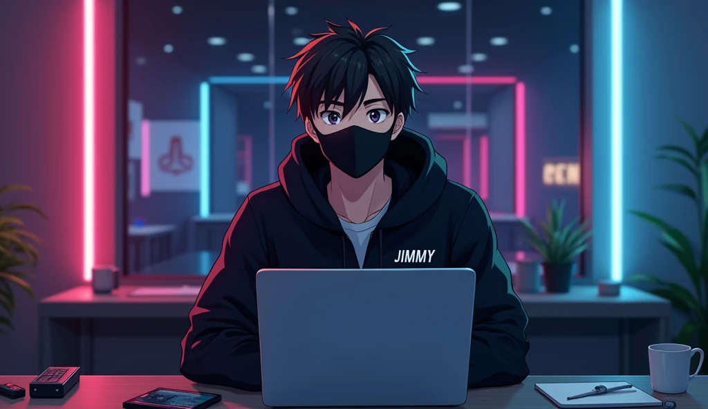 Create an anime-friendly looking male business character who appears ...