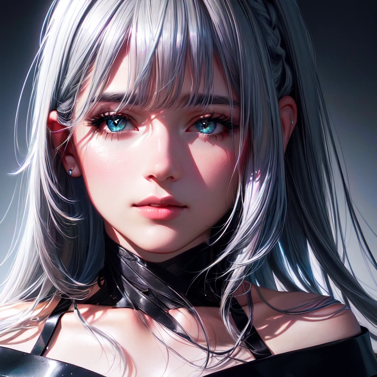 最高品質, 超高解像度, (現実的:1.4), RAW フォト, 一人の女の子, オフショルダー, 暗闇の中で, ディープシャドウ ...