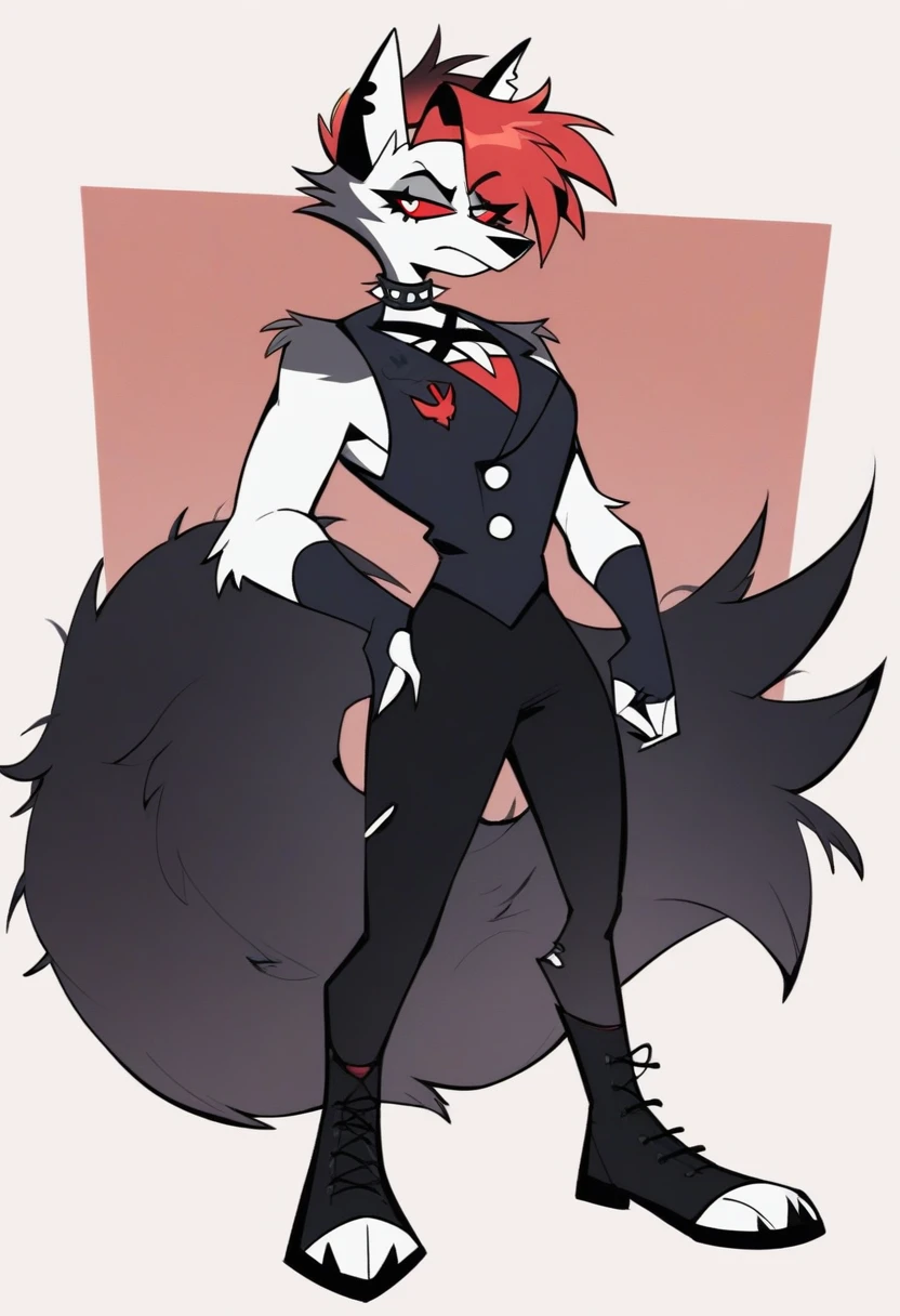 Por Helluva boss,((anthropomorphic)), hellhound,furry masculino - SeaArt AI