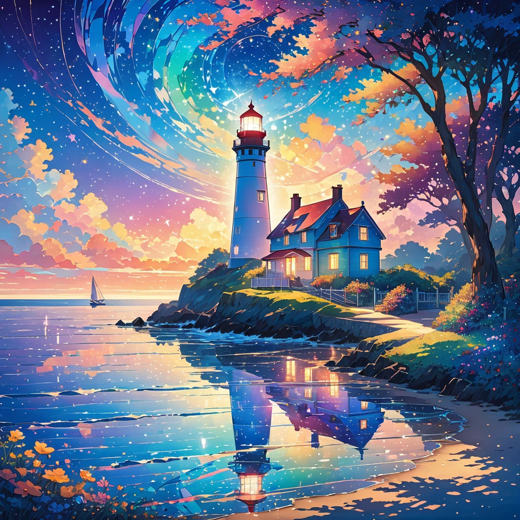 2D art, shadow art, shadow picture, lighthouse shadow art (by Seiji ...