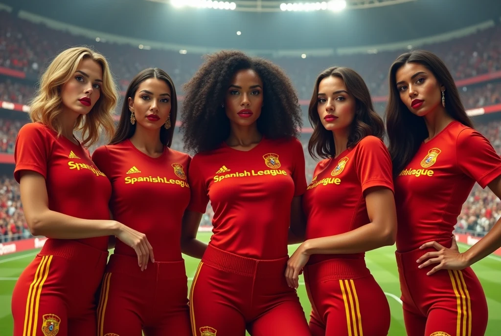 Hyper realistic, Five European supermodels, different skin colors ...