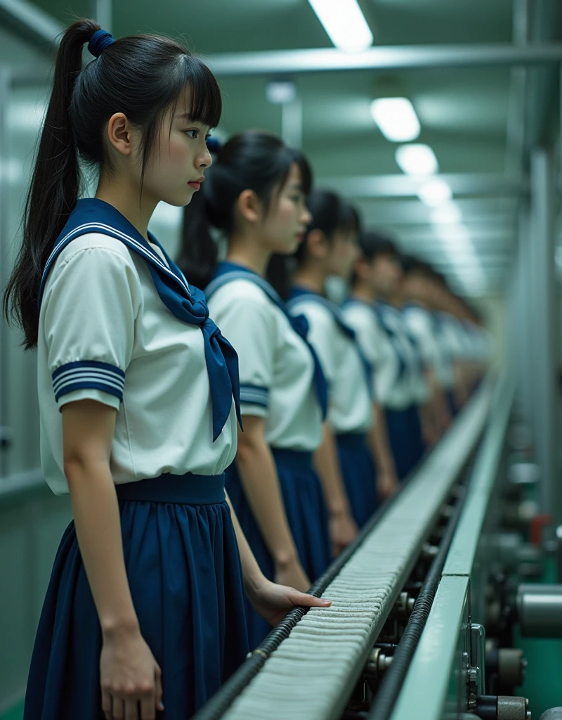 Documentary photo, photo-realistic, ultra-realistic, these clone girls ...