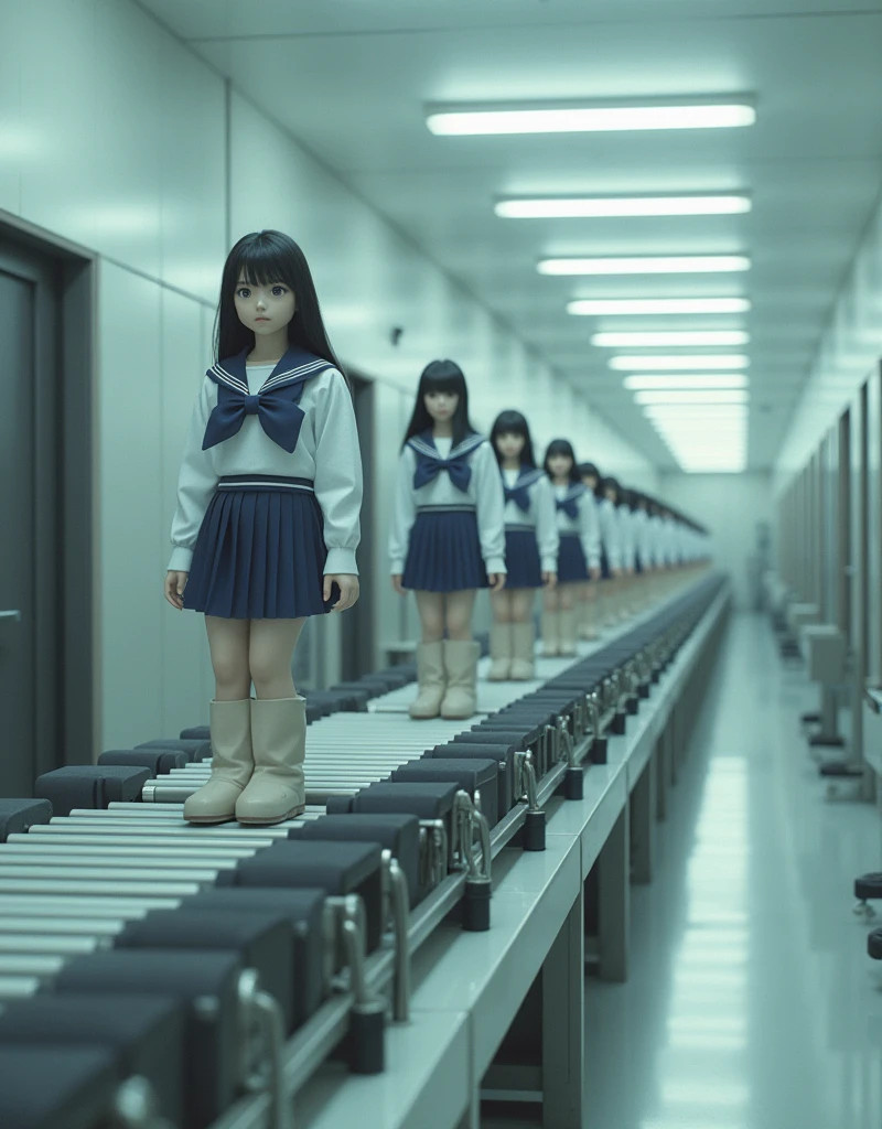 Documentary photo, photo-realistic, ultra-realistic, these clone girls ...