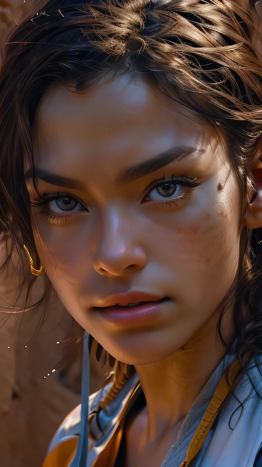 A close up of a woman with a necklace on her neck - SeaArt AI