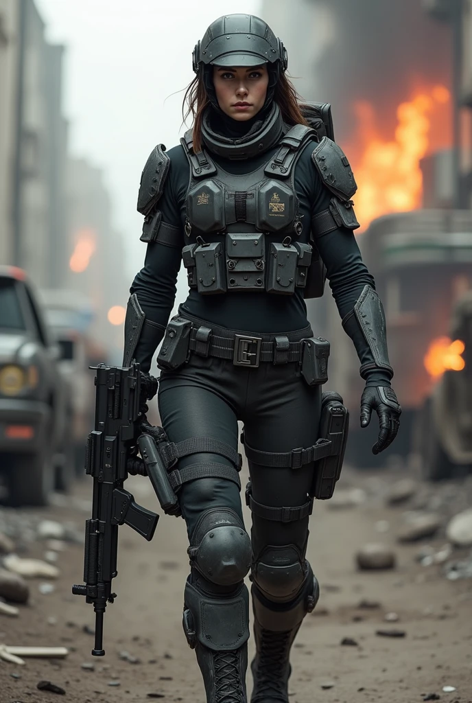 Generate a highly detailed HD image of a female character inspired by ...