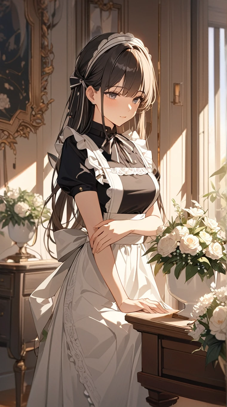 One Girl、Calm expression、Captivating eyes、Shoulder-length hair - SeaArt AI