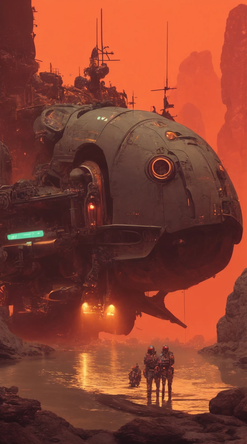 A massive futuristic heavy machinery, giant dump truck, highly detailed ...