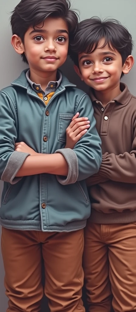 Ved and Ram, brother look same, 8 years age Gap, both kids , give photo ...