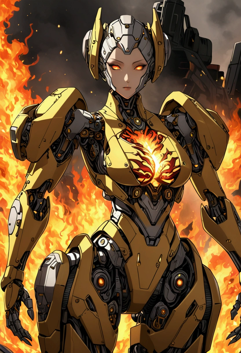 Female humanoid heavy machinery - SeaArt AI