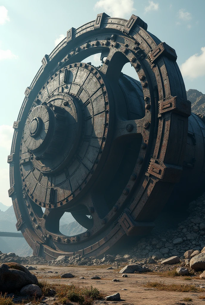 a huge steel machine , Complex and precise gear structure - SeaArt AI