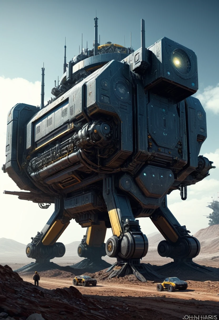 Heavy Machinery, science fiction, by John_Harris. best quality - SeaArt AI