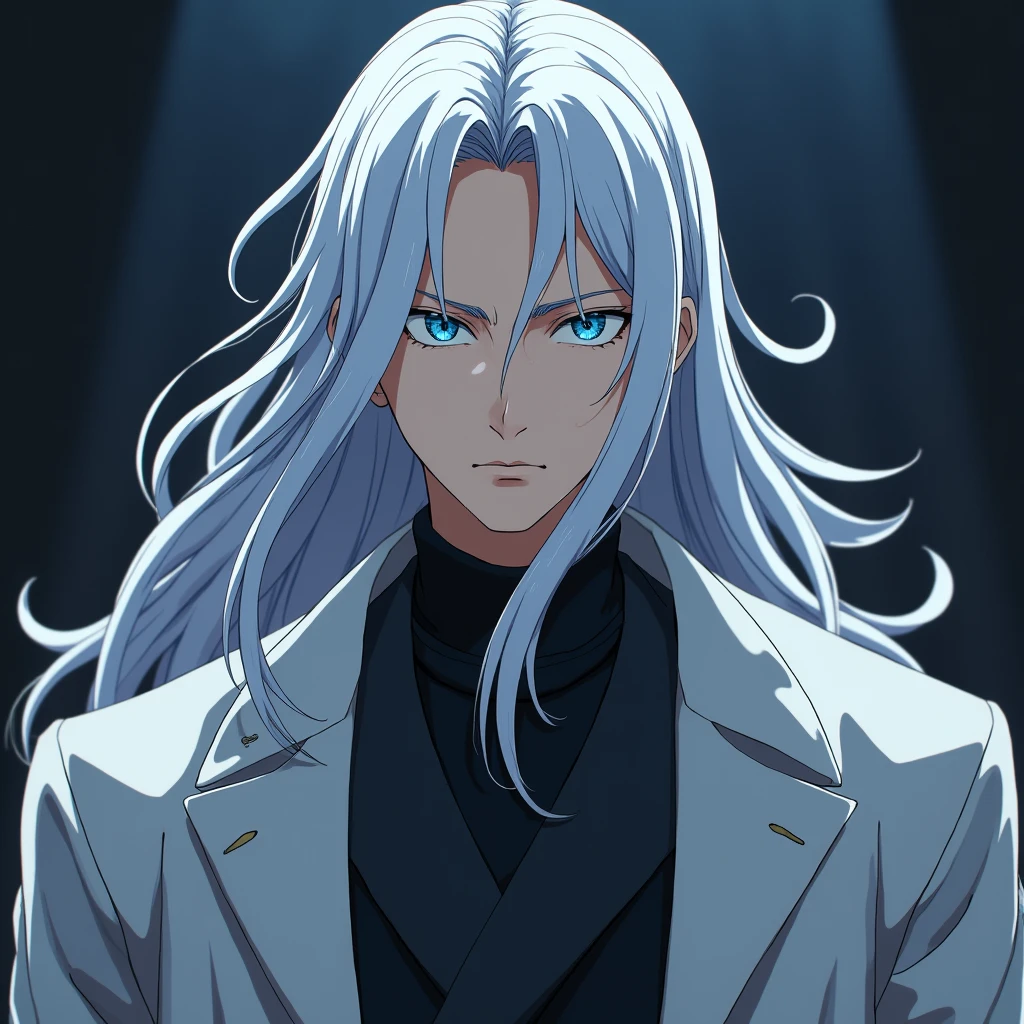 A striking portrait of Gojo Satoru, the powerful sorcerer from the ...