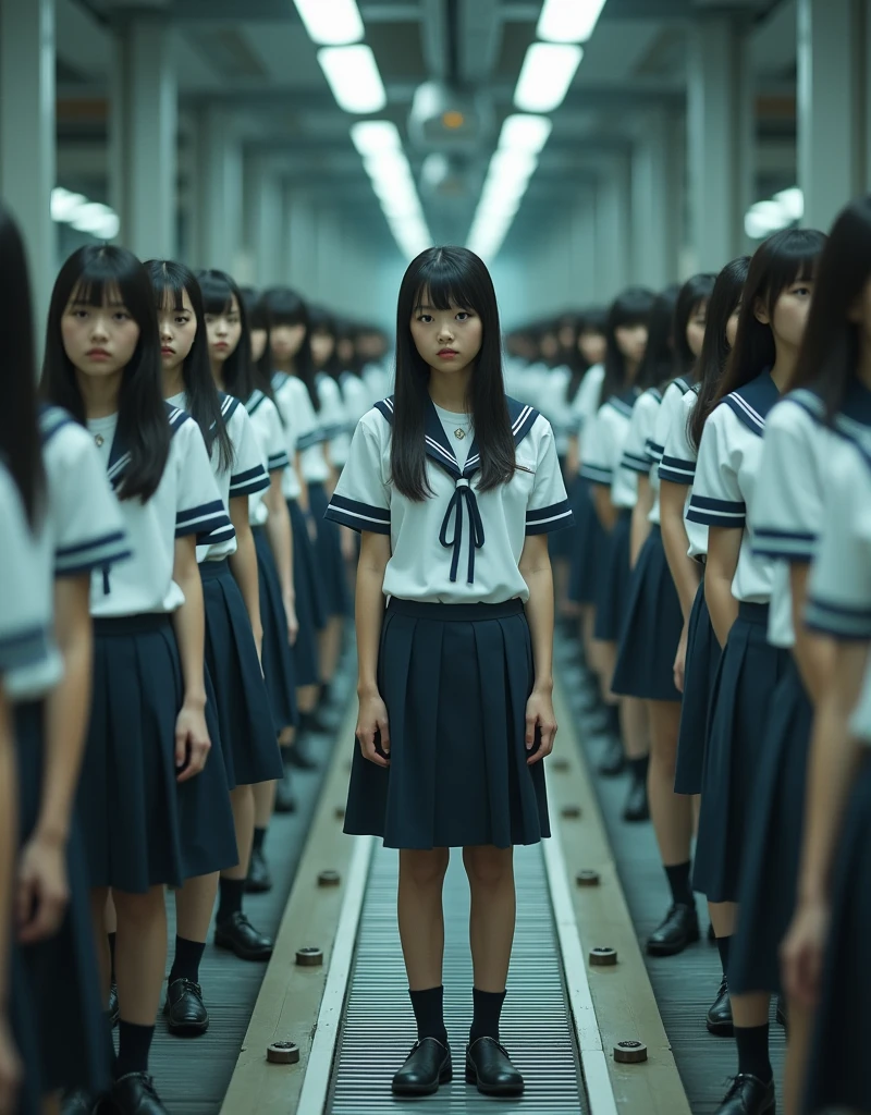 Documentary photo, photo-realistic, ultra-realistic, these clone girls ...