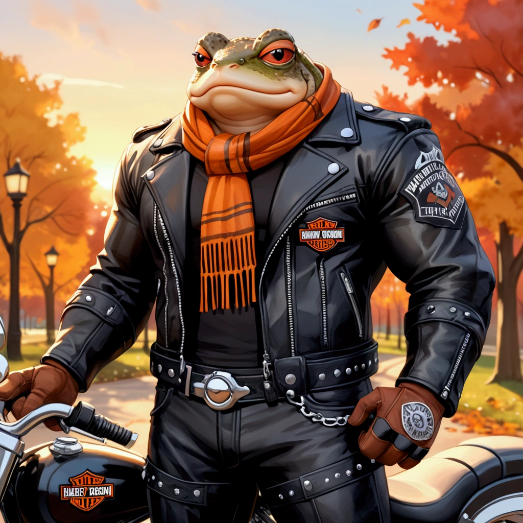 Closeup, manga art style, An extremely badass anthropomorphic buff ...