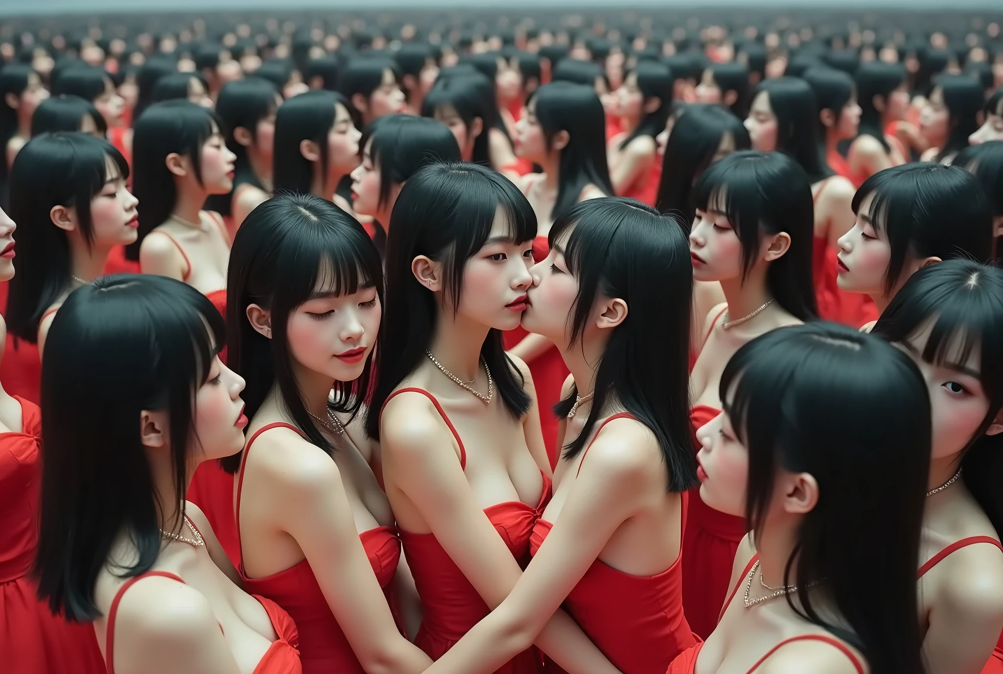 (Japanese Clone-girls=Myself), (Super Best masterpiece Clone - SeaArt AI