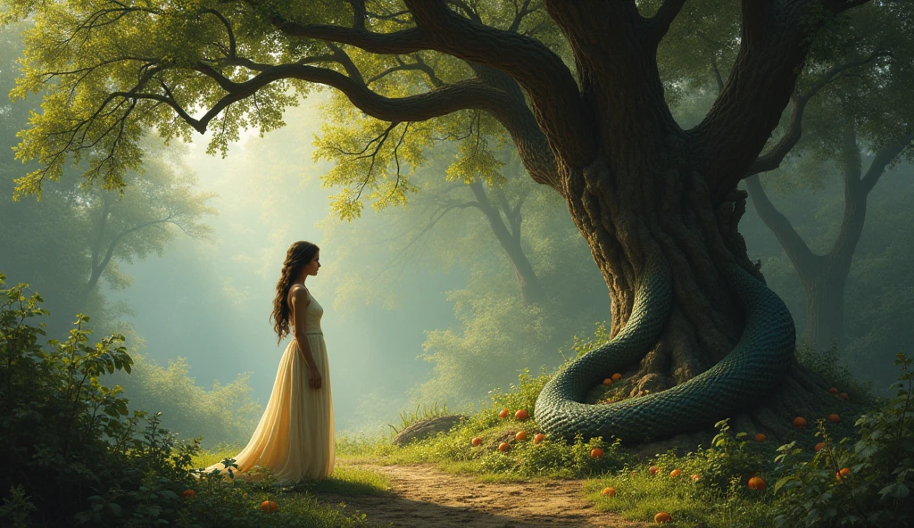 Looking at the tree , Eva saw that it was good to eat , desirable to ...