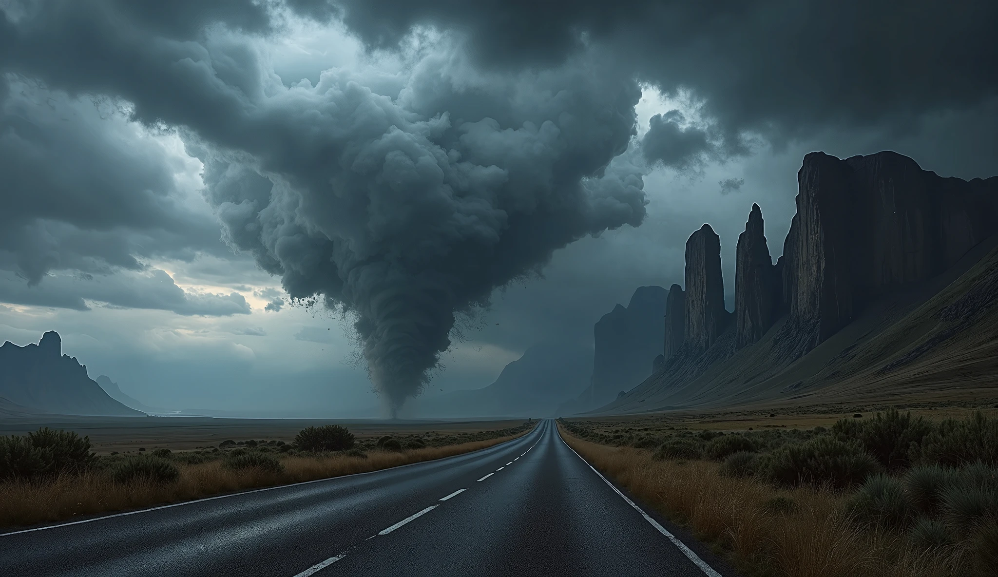 Storm, Dark clouds gathering in the sky, tornado in the sky, storm ...